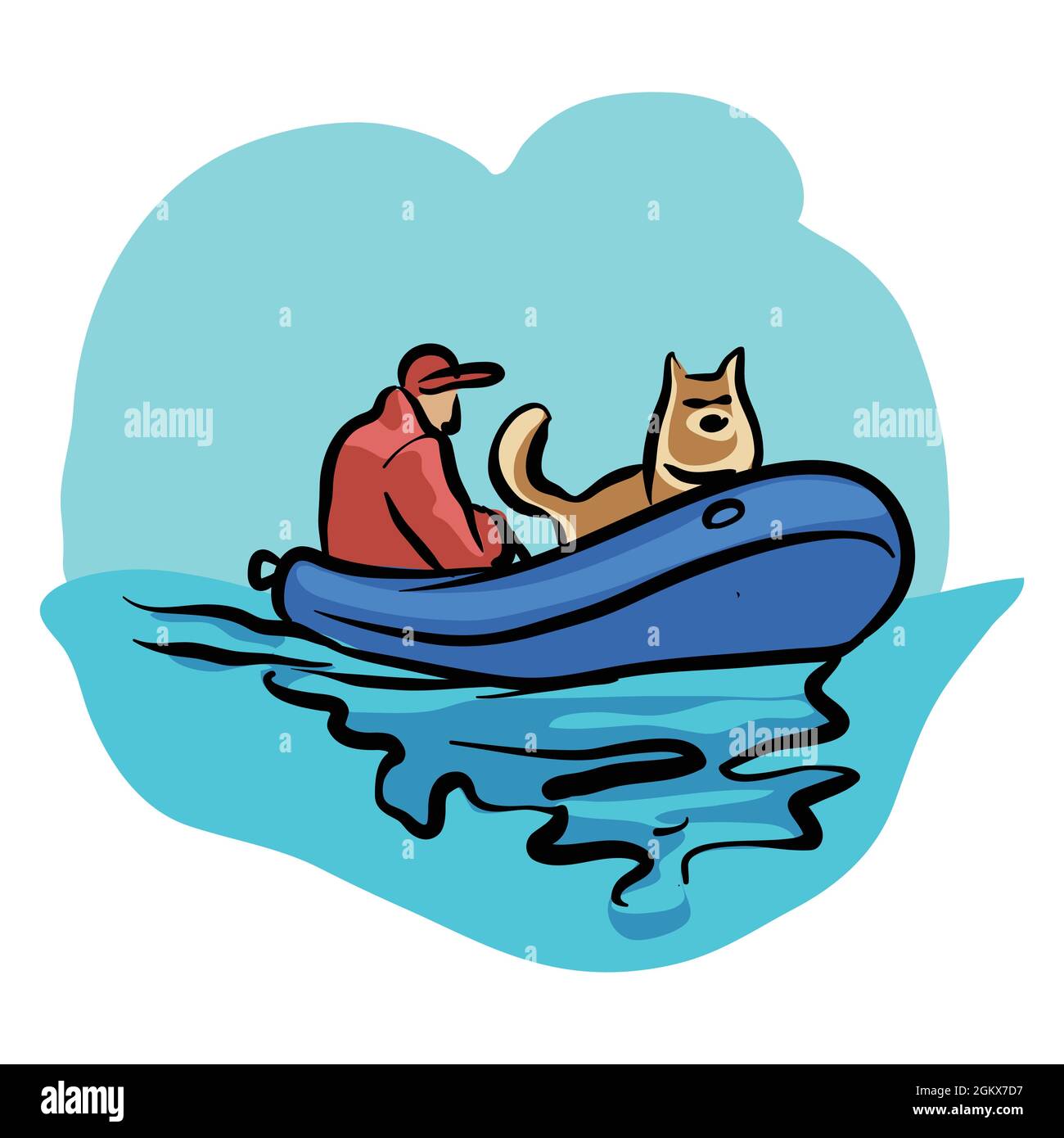 Boat riding Illustration Stock Vector Image & Art - Alamy