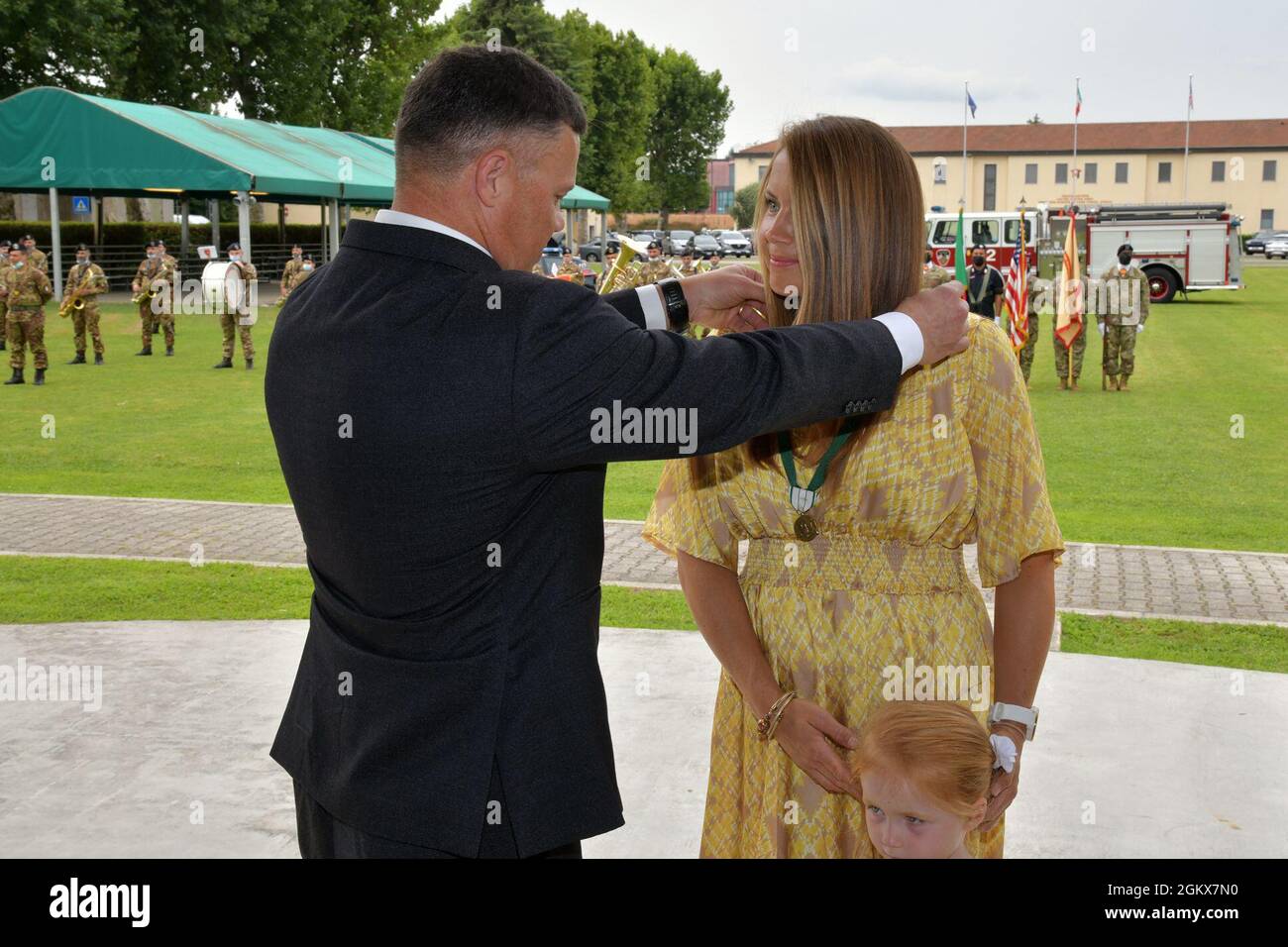 Mrs. Amanda Vogel, wife to Col. Daniel J. Vogel, outgoing commander of ...