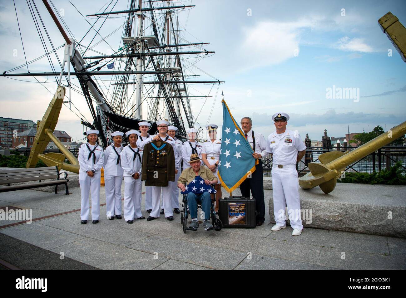 BOSTON (July 16, 2021) Retired Army Staff Sgt Jake Larson, a World War ...