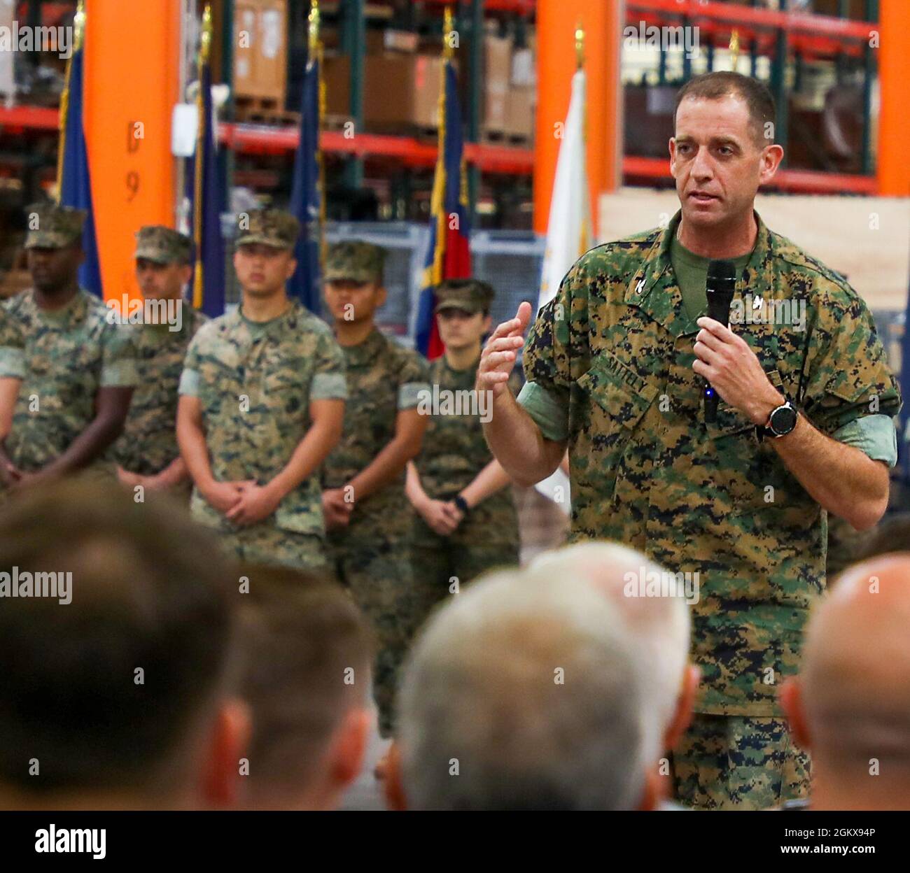 Col. John S. Sattely, incoming commanding officer, Blount Island ...