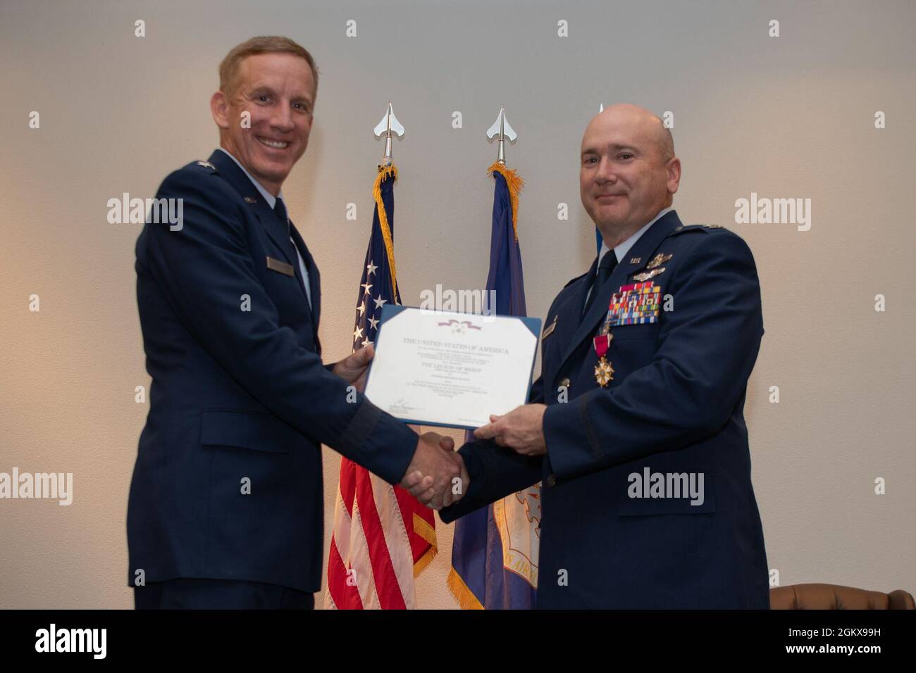 U.S. Air Force Col. Richard Dickens, right, 505th Command and Control ...