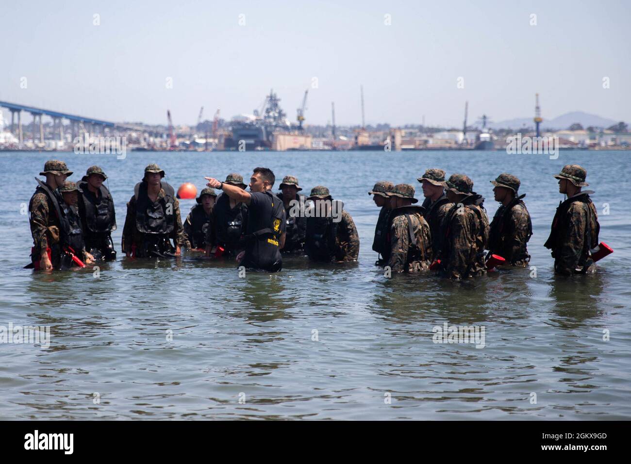 U.S. Marine Corps Staff Sgt. Tyler Ochs, an amphibious raid instructor ...