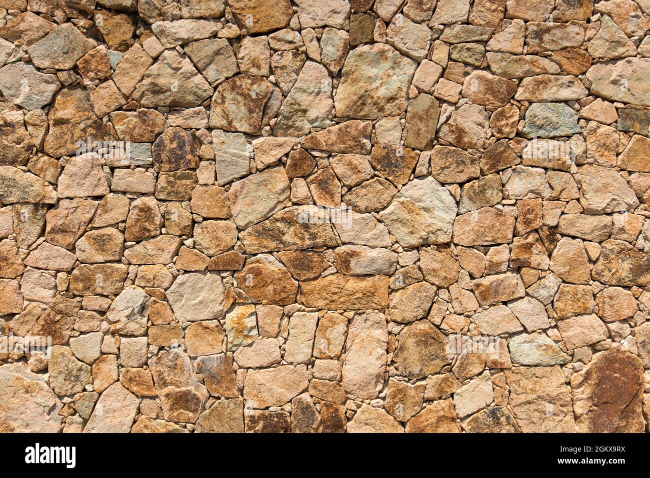 FIVE METRE HIGH YELLOW SANDSTONE RETAINING WALL LLORET DE MAR COSTA ...