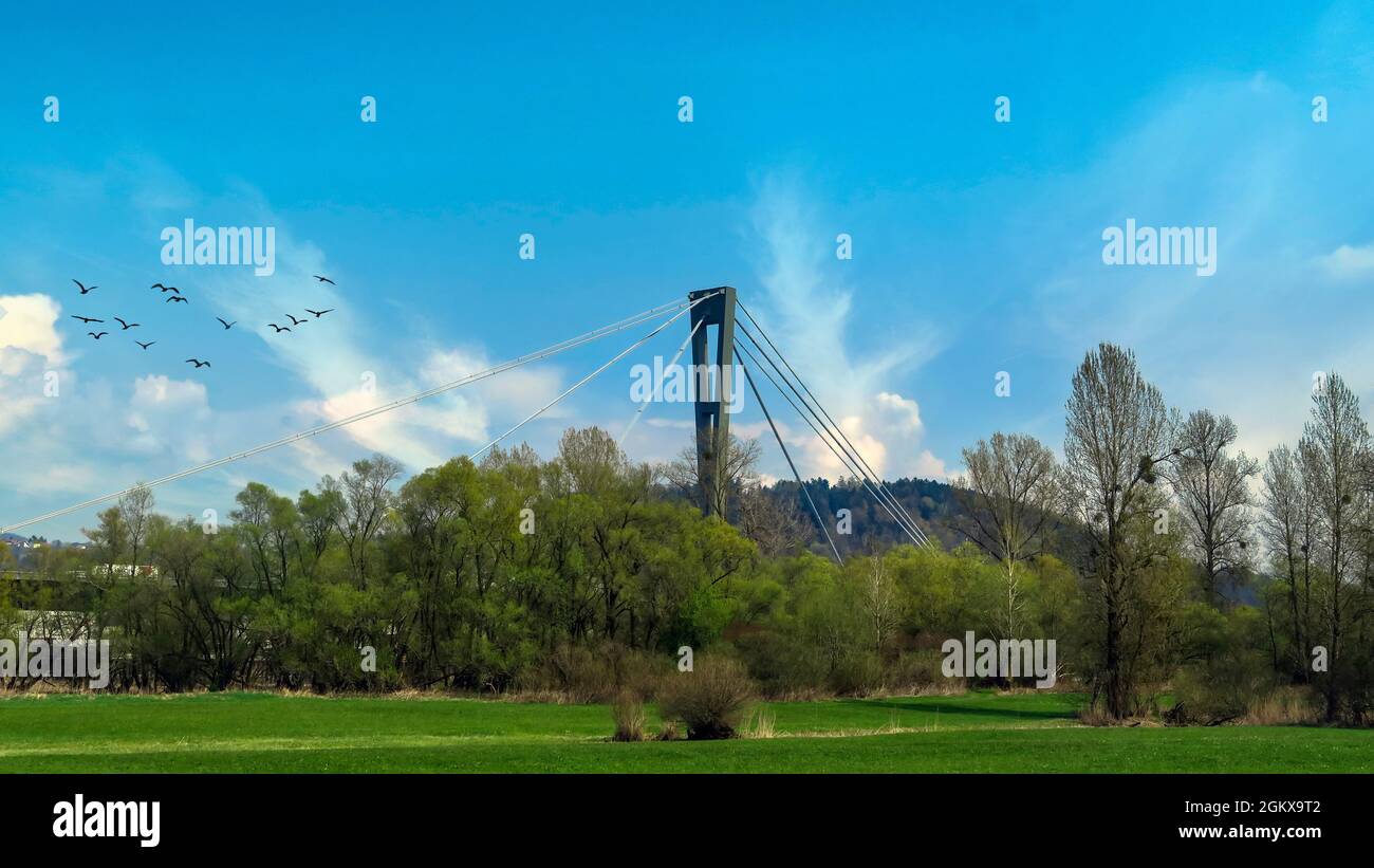 Autobahn Brücke auf A3 bei Deggendorf Bayern Deutschland Stock Photo ...