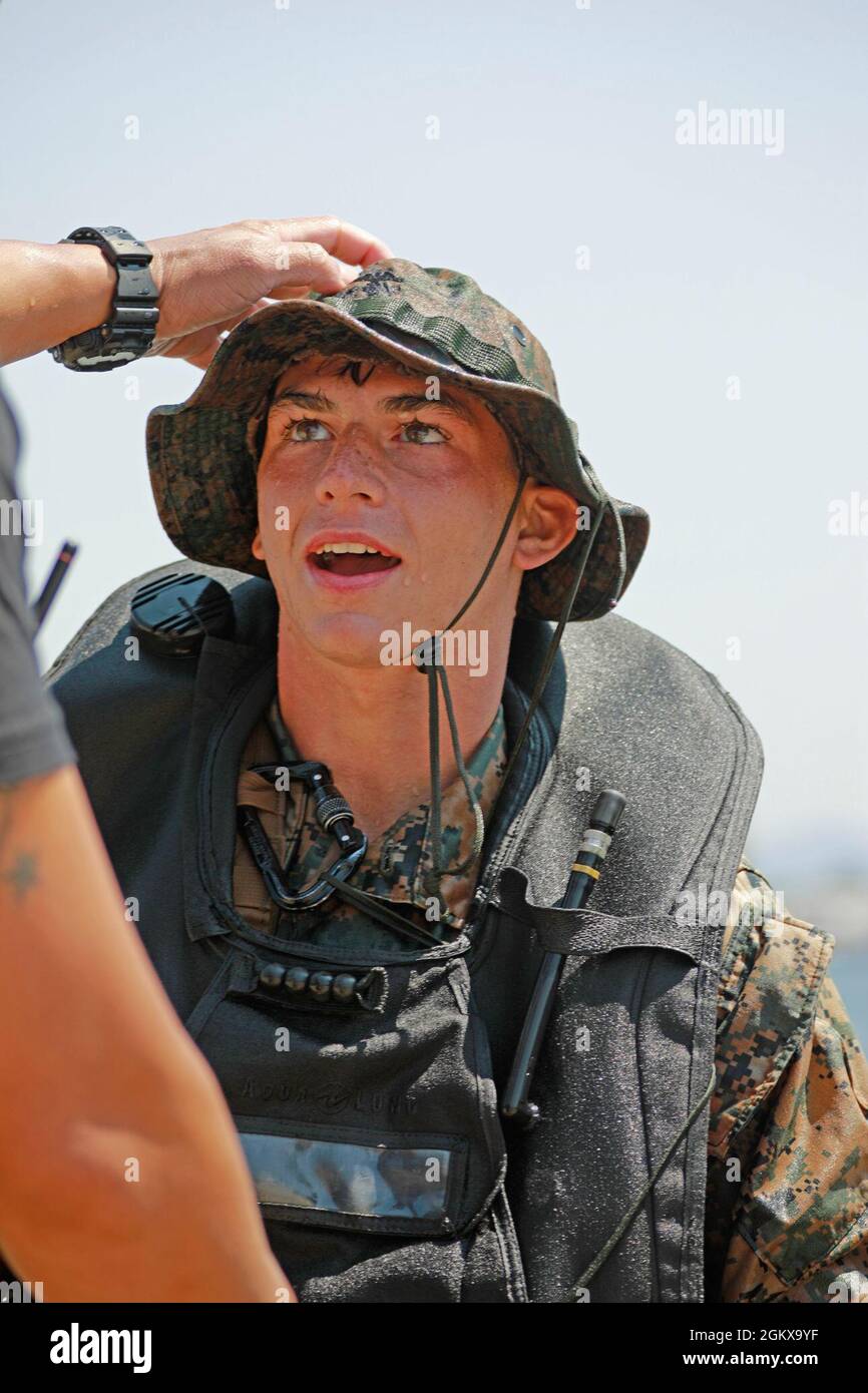 U.S. Marine Corps Lance Cpl. Austin Martin, a rifleman with Co. C, 1st ...
