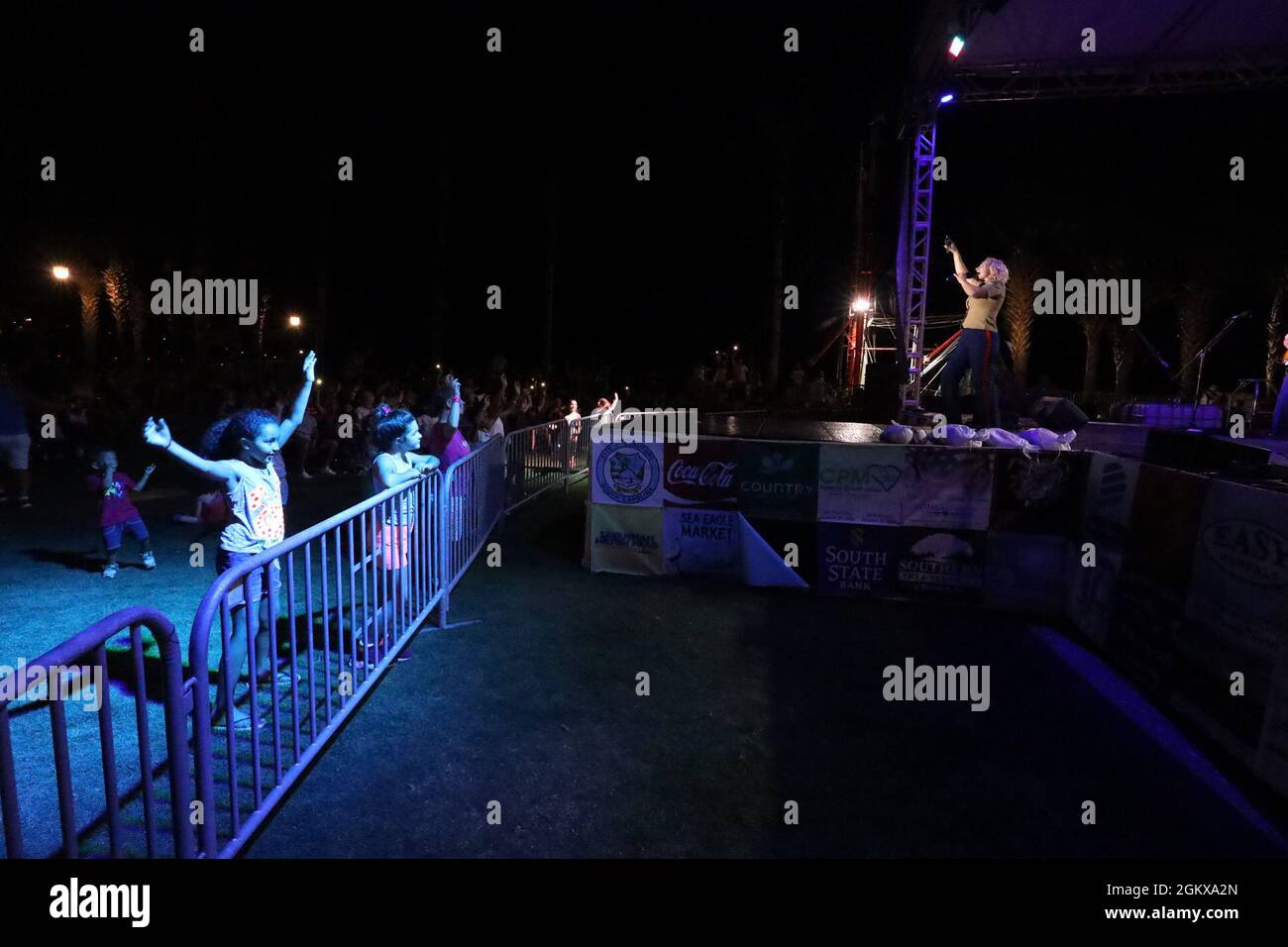 Cpl. Dana H. Reminsky with The Parris Island Marine Band sings at the ...