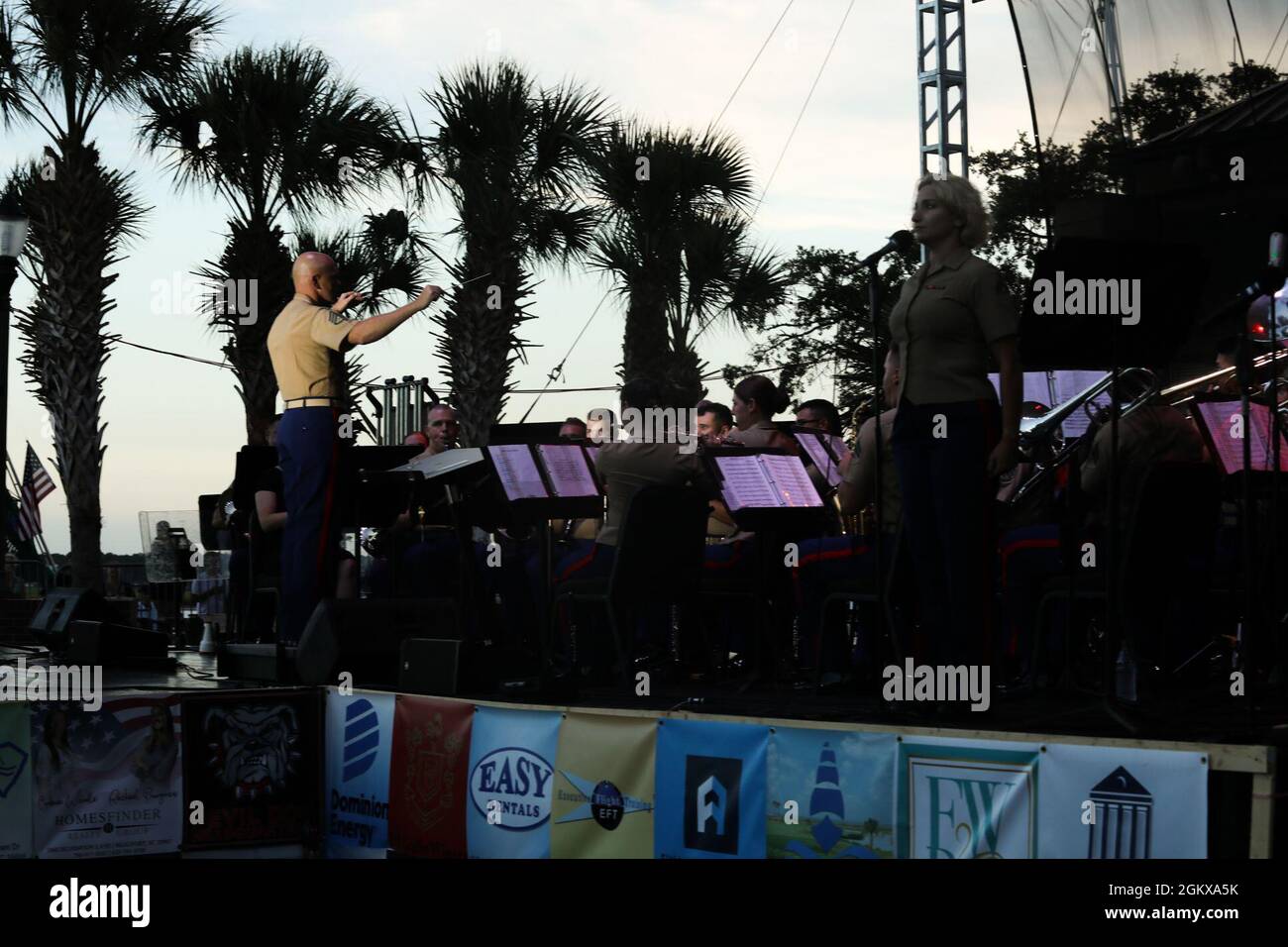The Parris Island Marine Band performs at Beaufort Water Festival in ...
