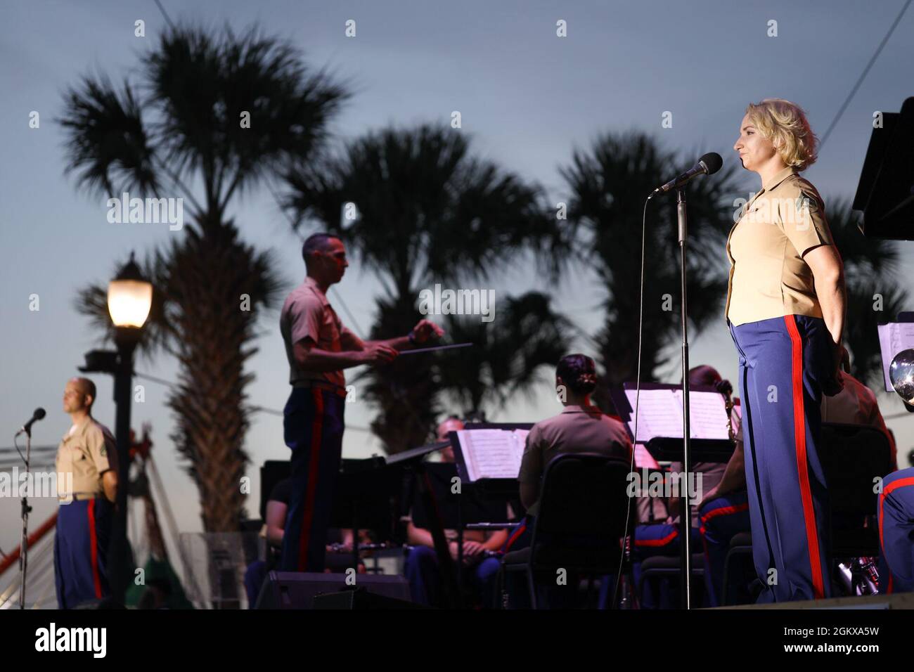 The Parris Island Marine Band performs at Beaufort Water Festival in ...
