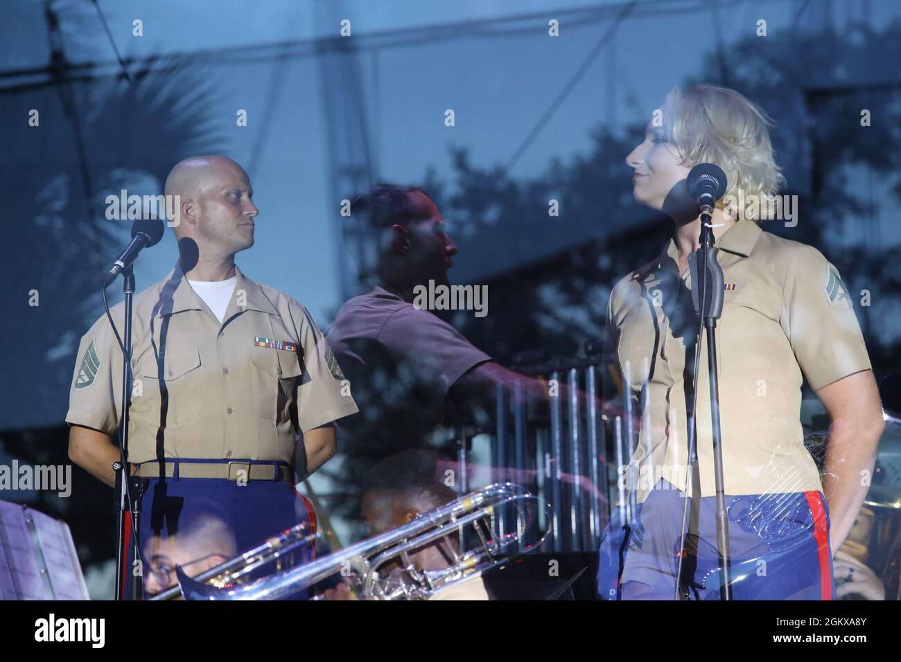 The Parris Island Marine Band performs at Beaufort Water Festival in ...