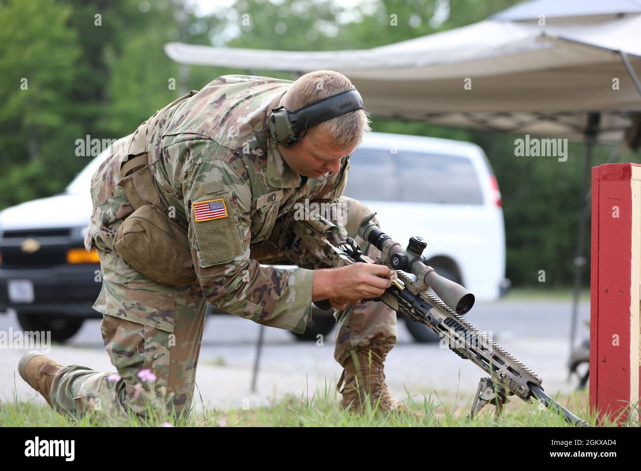 Spc. Edward Ano, an infantryman assigned to the New York Army National ...