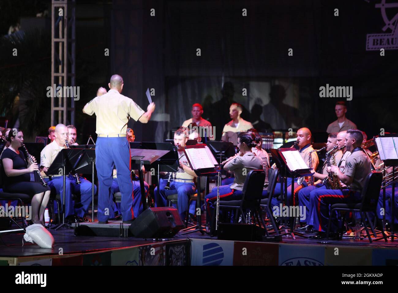 The Parris Island Marine Band performs at Beaufort Water Festival in ...