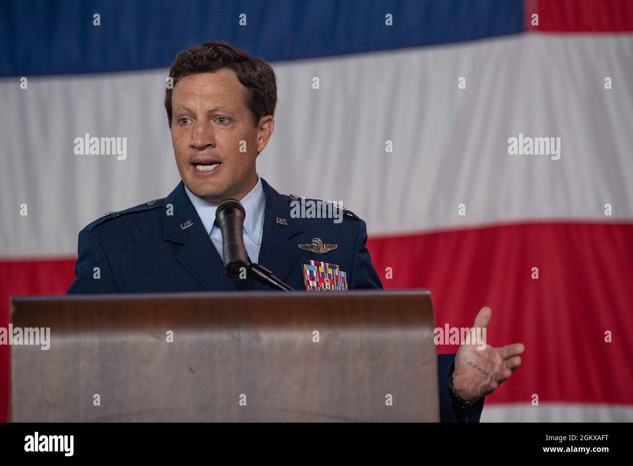 U.S. Air Force Lt. Col. (ret.) Colin Donnelly speaks during Col. Ryan ...