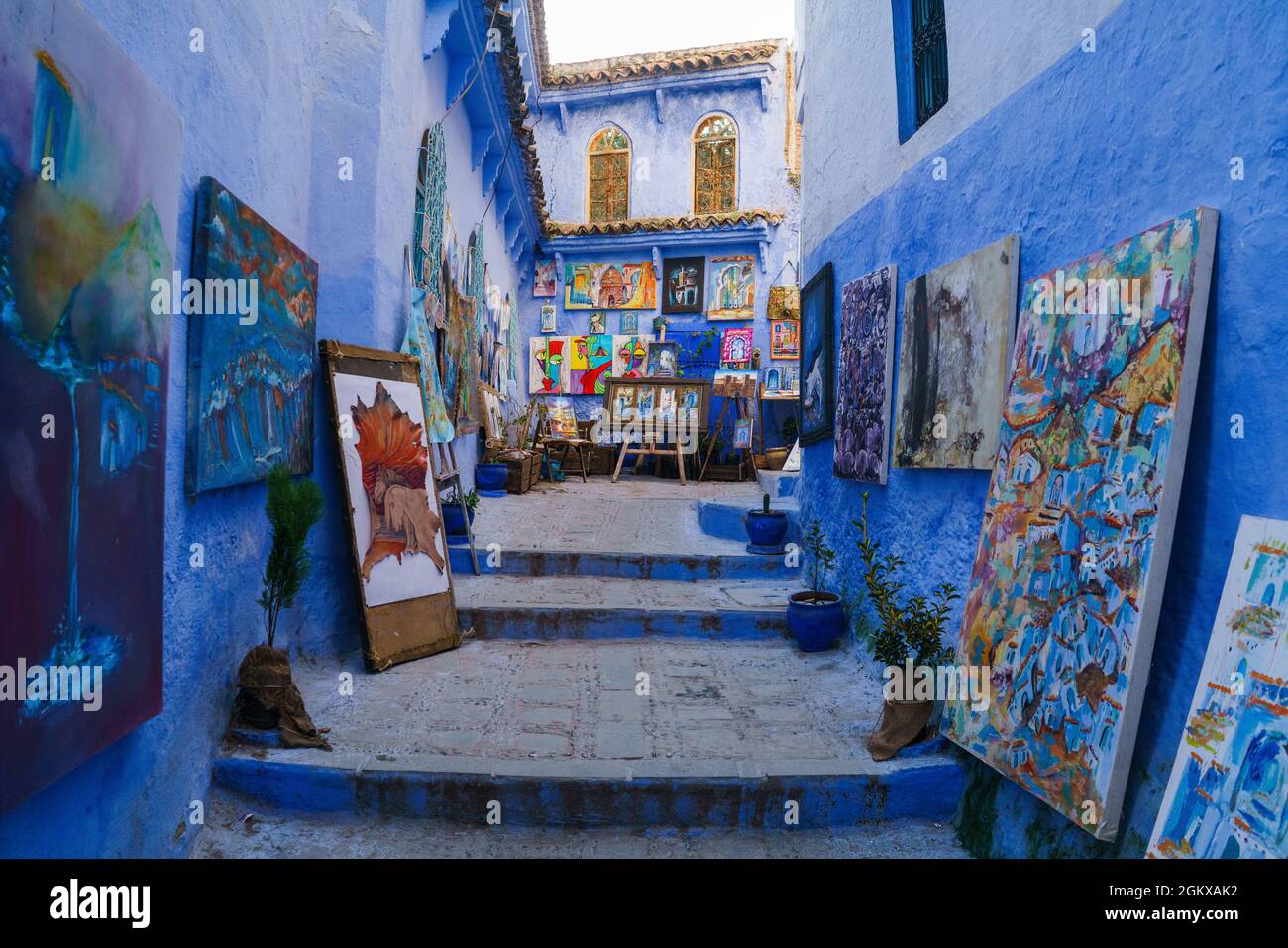 Street scene in the Chefchaouen, Morocco, Africa Stock Photo - Alamy