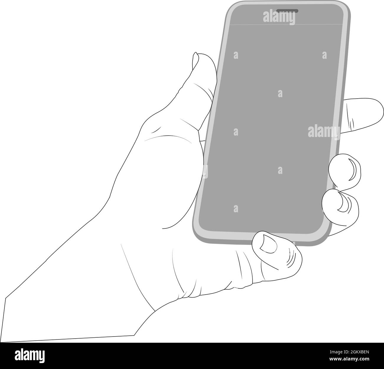 Phone screen, blank screen, holding phone, smart phone, telephone ...