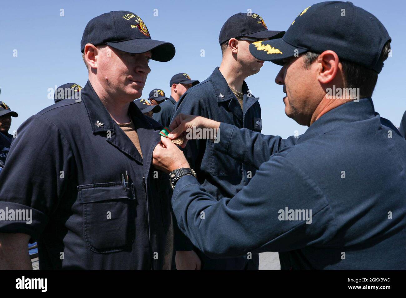 MEDITERRANEAN SEA (July 17, 2021) Commanding officer Cmdr. John D. John ...