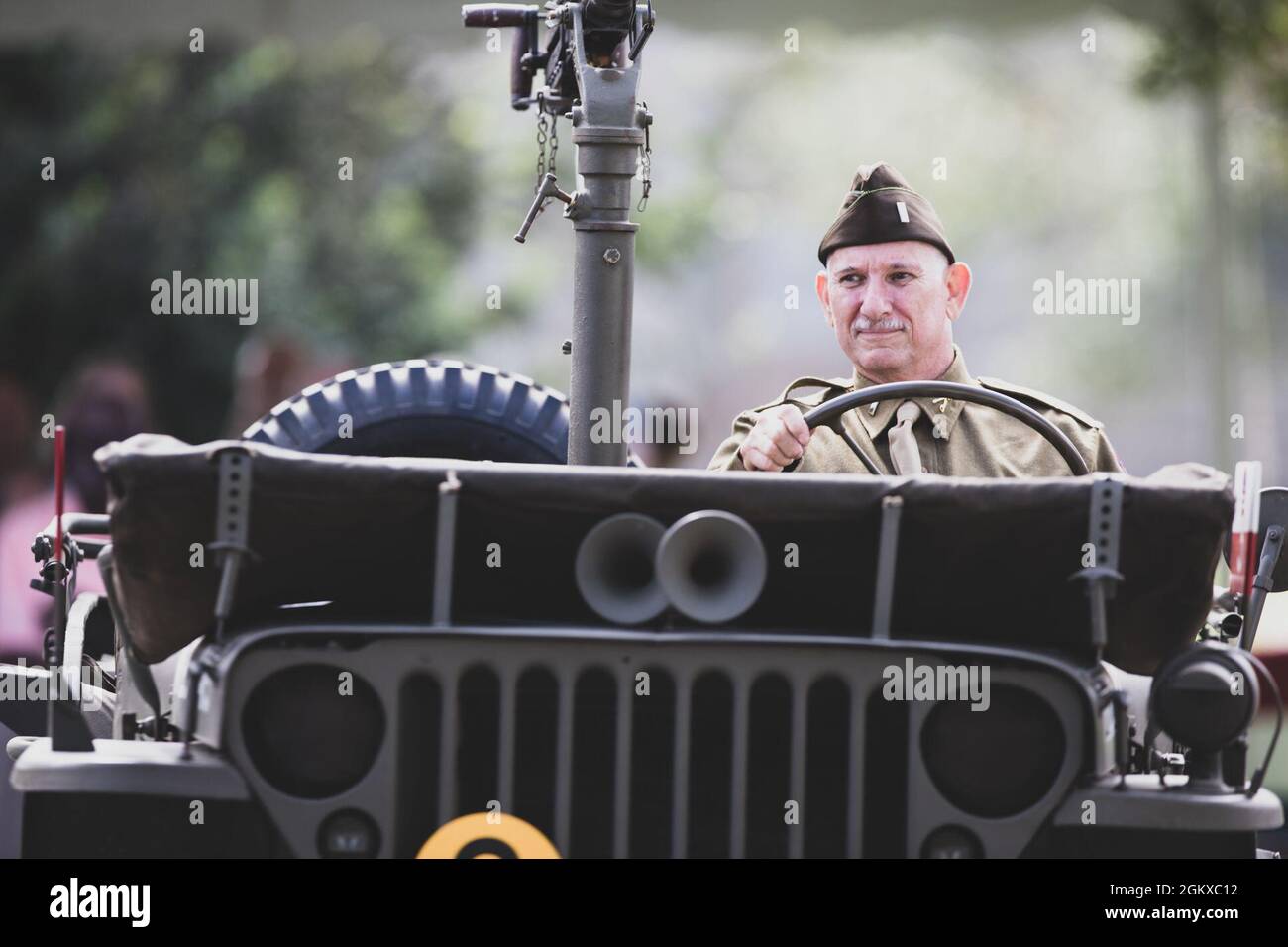 Barry Faltesek, a historian with Patton's Third Army Living Historians ...