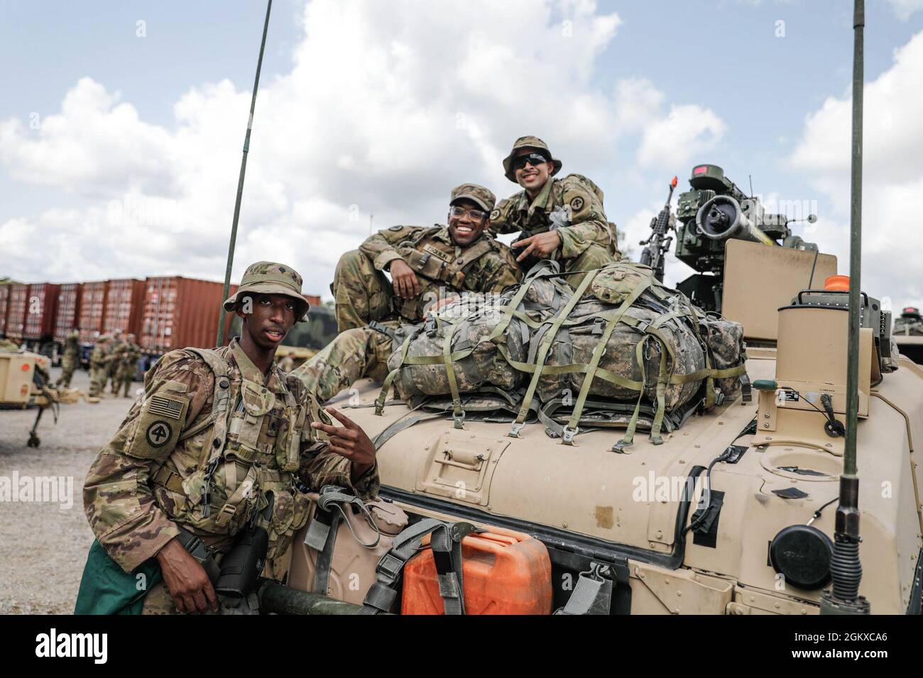 Soldiers from the 39th Infantry Brigade, 44th Brigade, and supporting ...