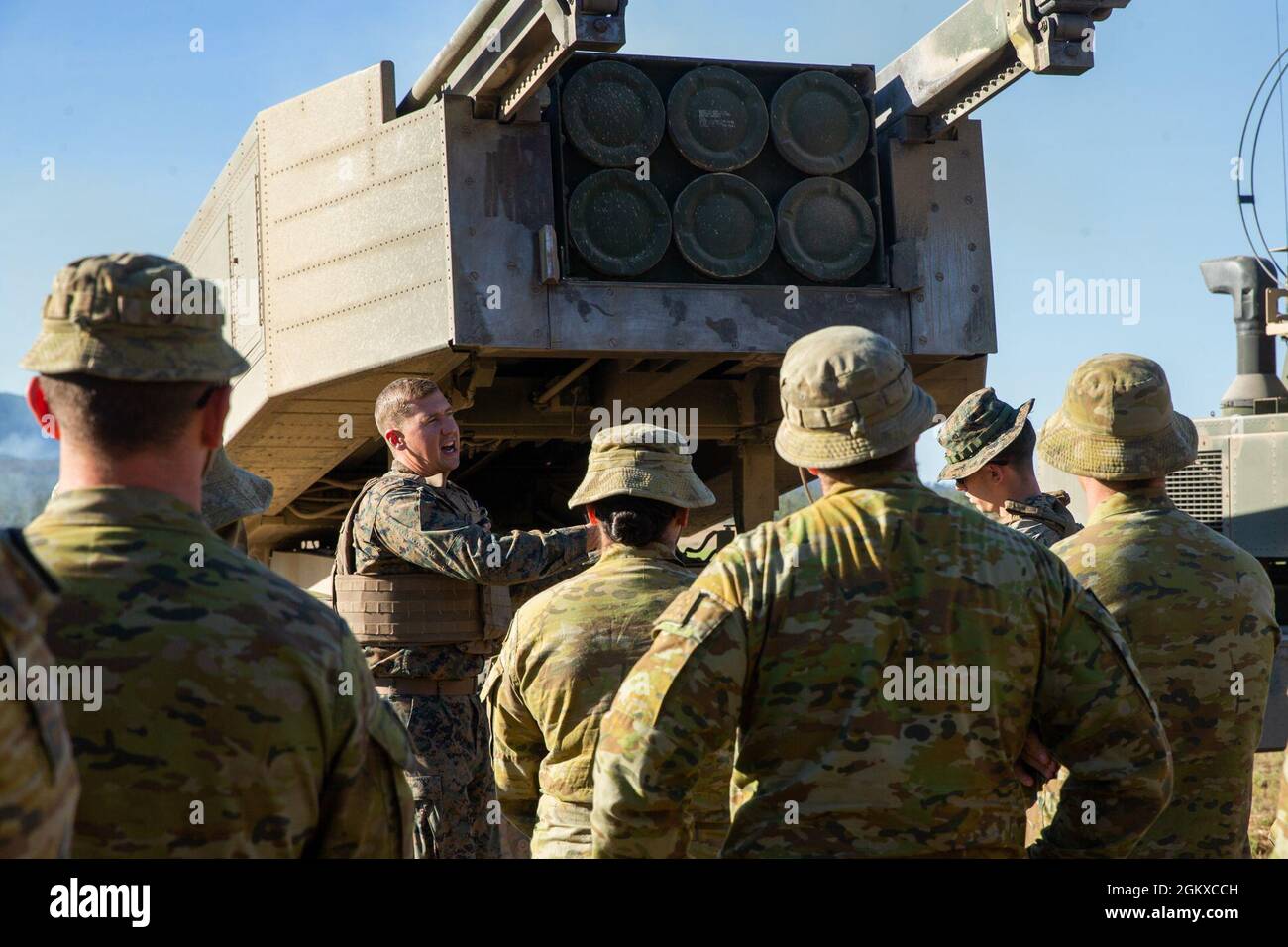 U.S. Marine Corps Staff Sgt. Caleb Thayer, a High Mobility Artillery ...