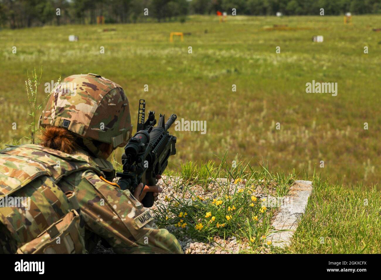 Spc. Michelle Magana, a cargo specialist from the 645th Inland Cargo ...