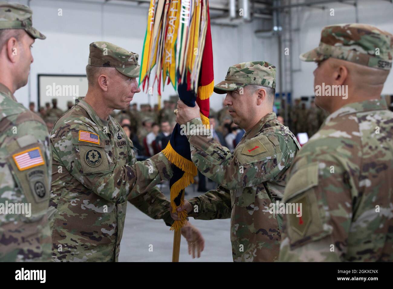 U.S. Army Maj. Gen. Douglas A. Sims II (rear-left), 1st Infantry ...