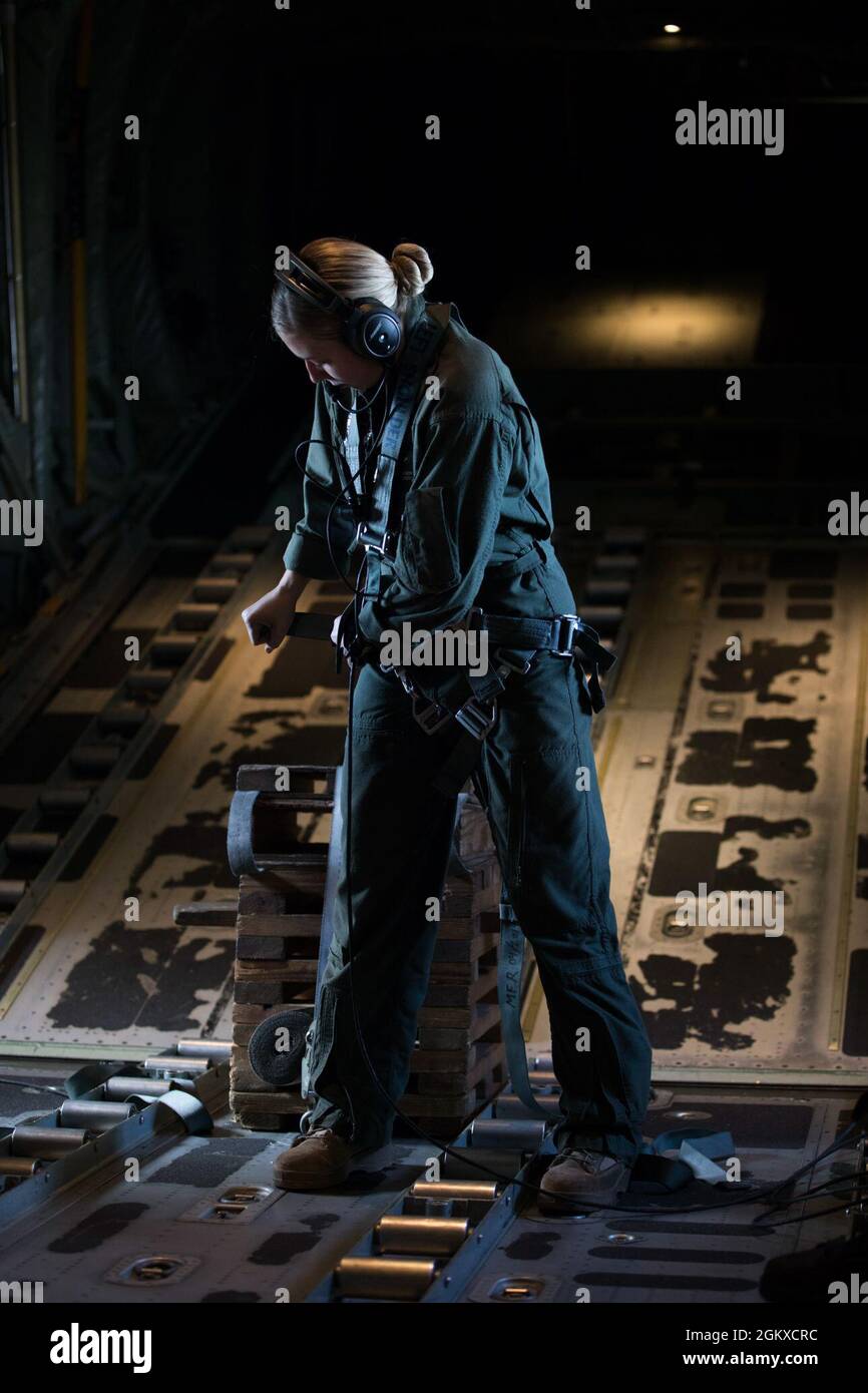 U.S. Marine Corps Lance Cpl. Madeline Lawson, a loadmaster with Marine ...