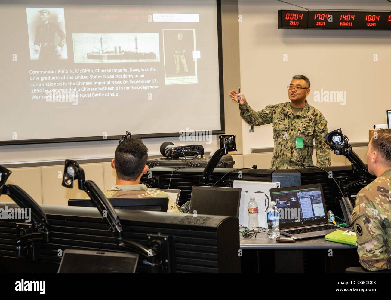 U.S. Navy Cmdr. Arthur Fong, the Joint Region Marianas exercise ...