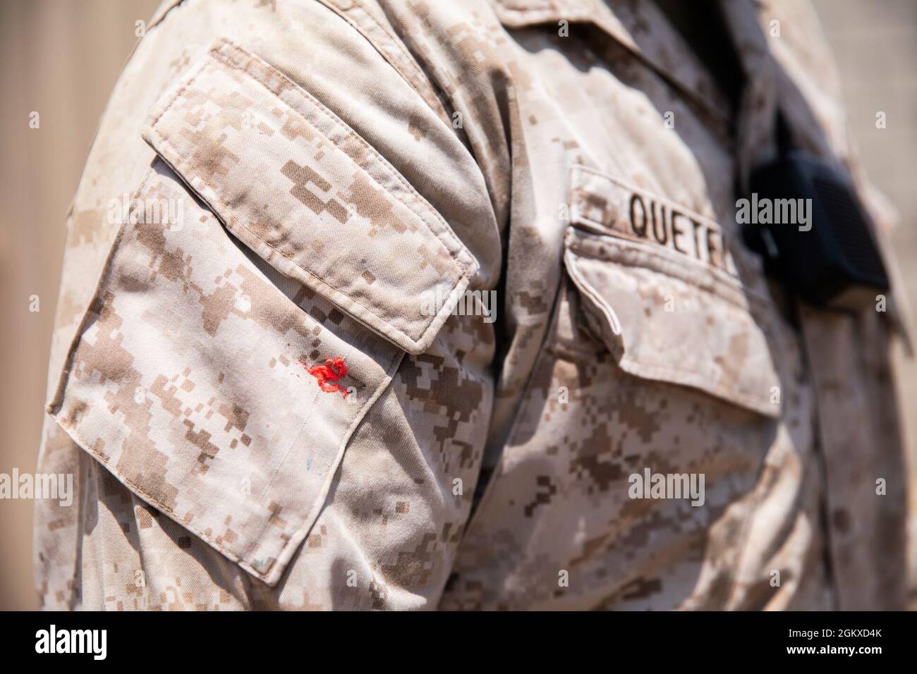 U.S. Marine Corps Sgt. Oliver Quentel, a machine gunner with Co. F, 2nd ...