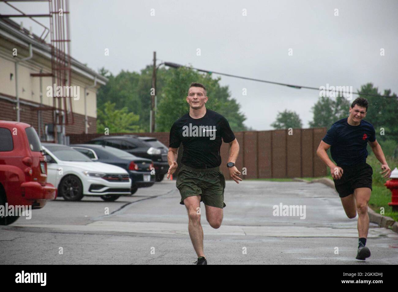 U.S. Marine Staff Sgt. Vern King III, left, a recruiter with Recruiting ...