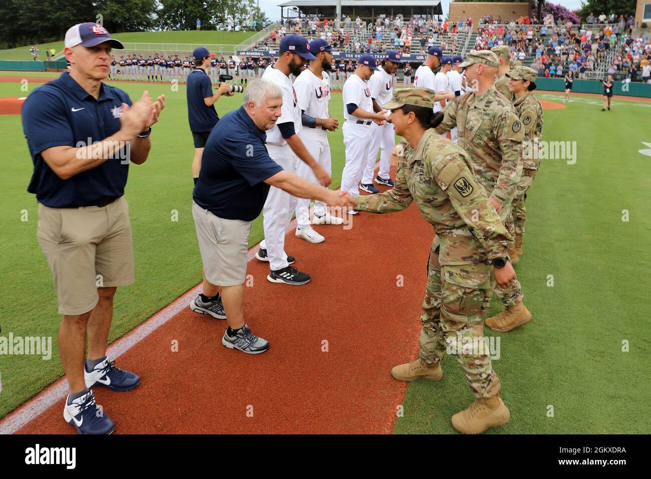 The USA Baseball Olympic Team hosts North Carolina National Guard ...