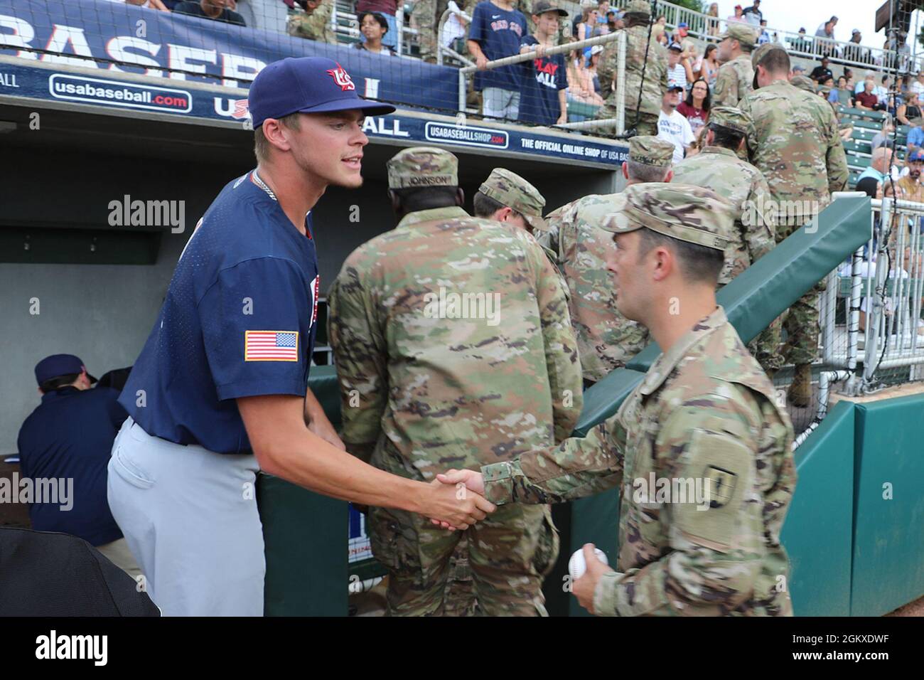 The USA Baseball Olympic Team hosts North Carolina National Guard ...