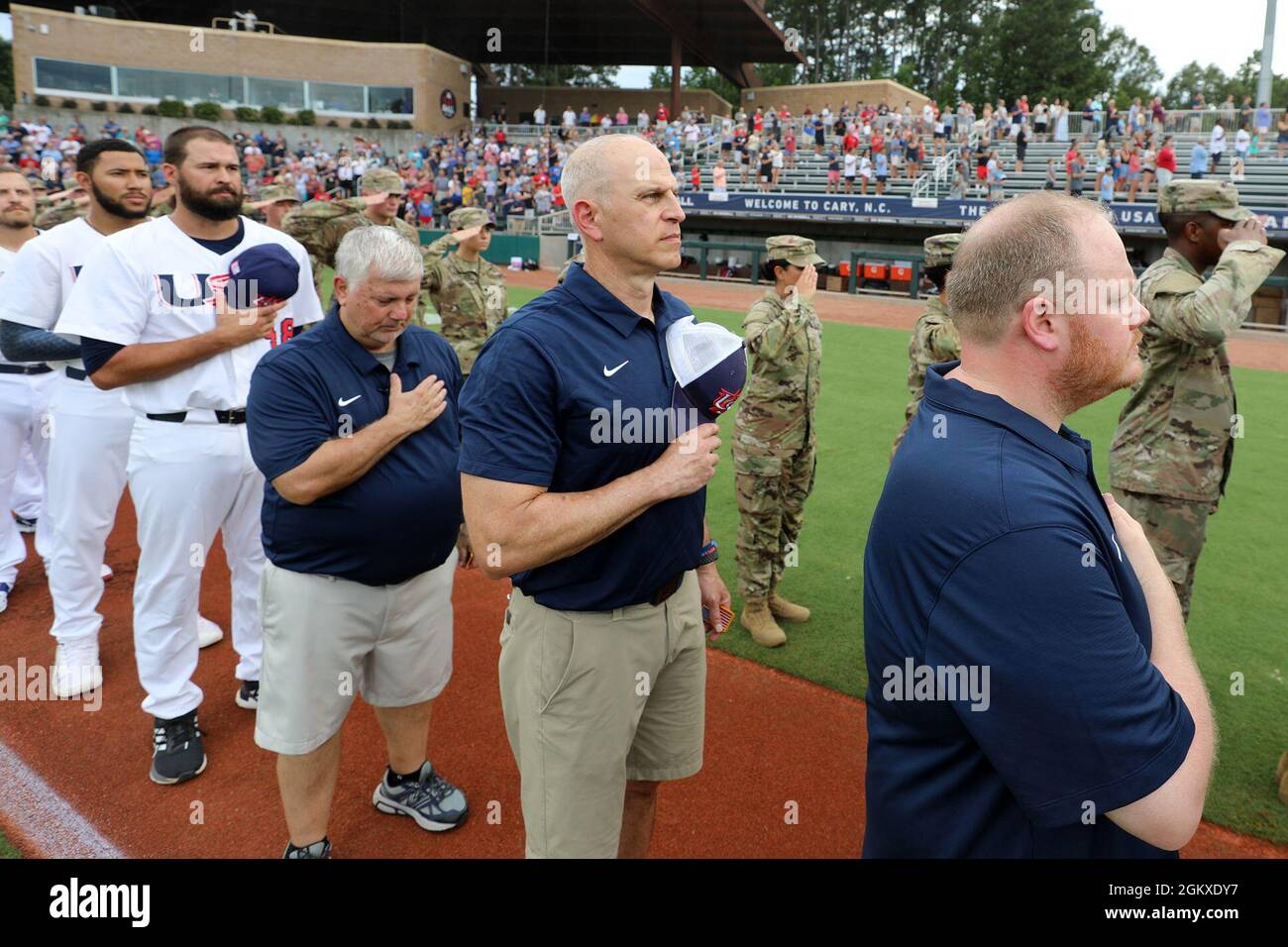 The USA Baseball Olympic Team hosts North Carolina National Guard ...