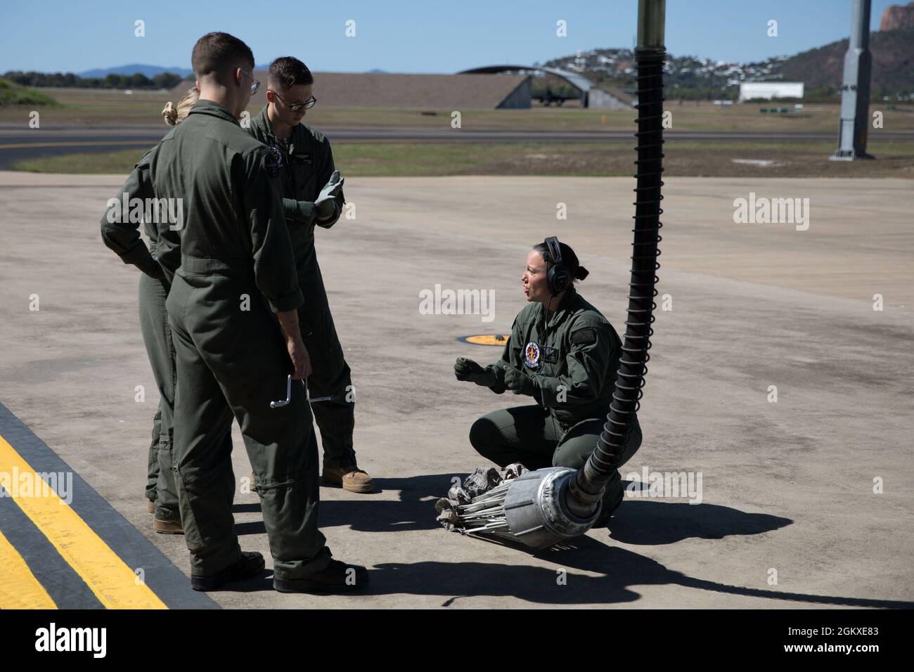 U.S. Marine Corps Staff Sgt. Lydia Judge, an aircrew master with Marine Aerial Refueler ...