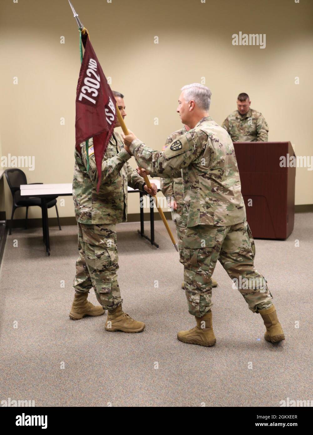 U.S. Army Reserve Col. Gerald Haufman, outgoing commander of 7302nd ...