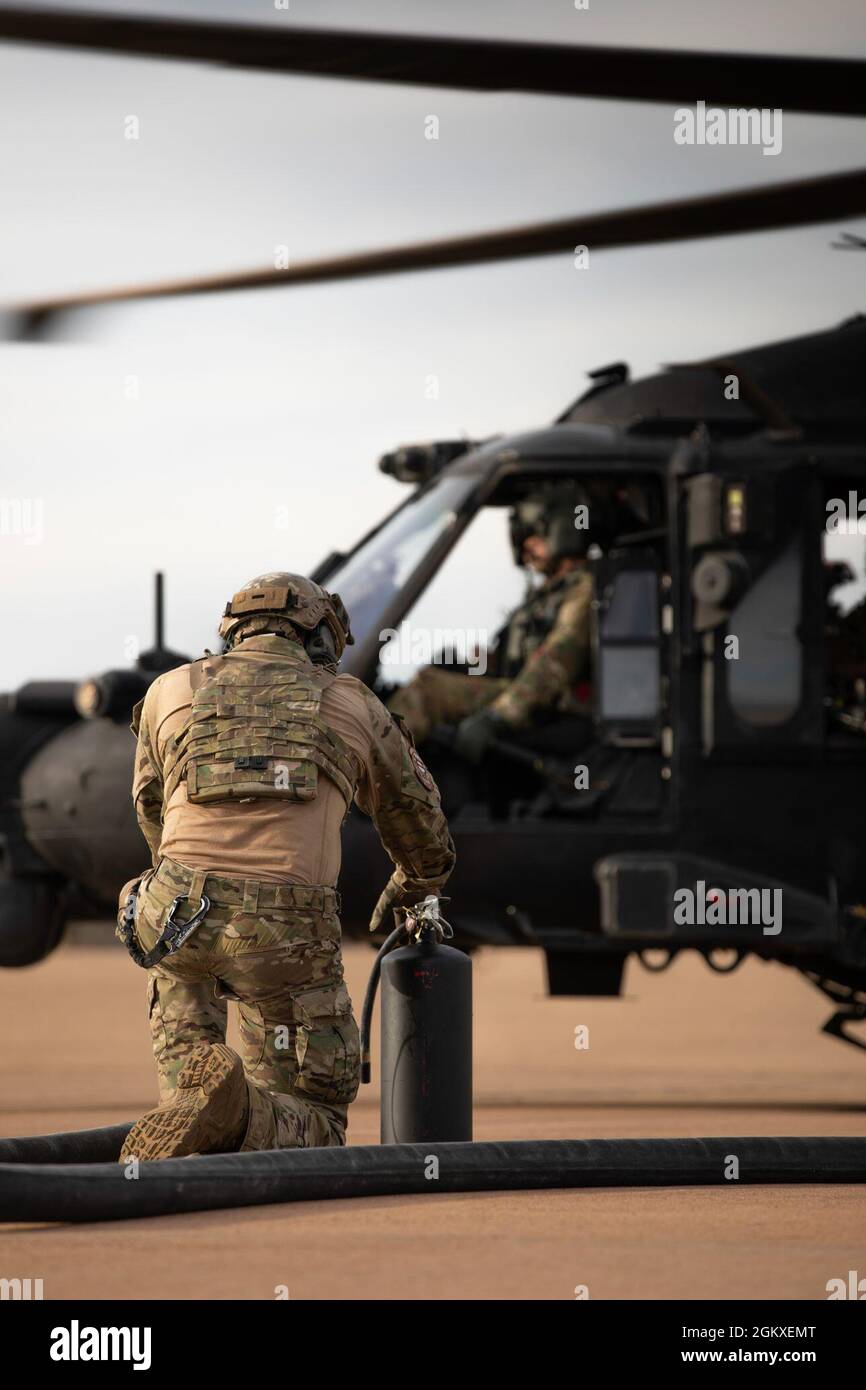 A Forward Area Refueling Point specialist attached to the 18th ...