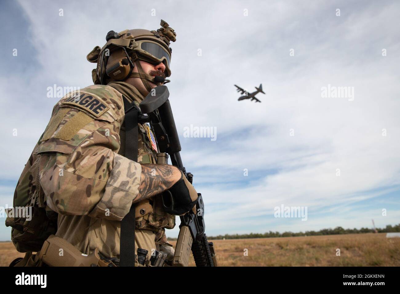 A Deployed Aircraft Ground Response Element defender with the 353rd ...