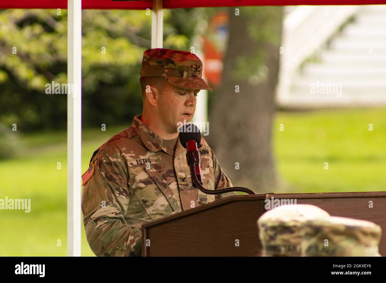 U.S. Army Reserve Col. Franklin J. Estes, incoming commander for the ...
