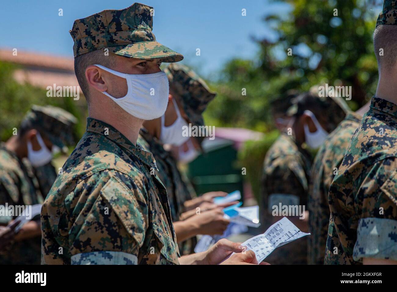 U.S. Marine Corps recruit Blake T. Rehder, with Mike Company, 3rd ...