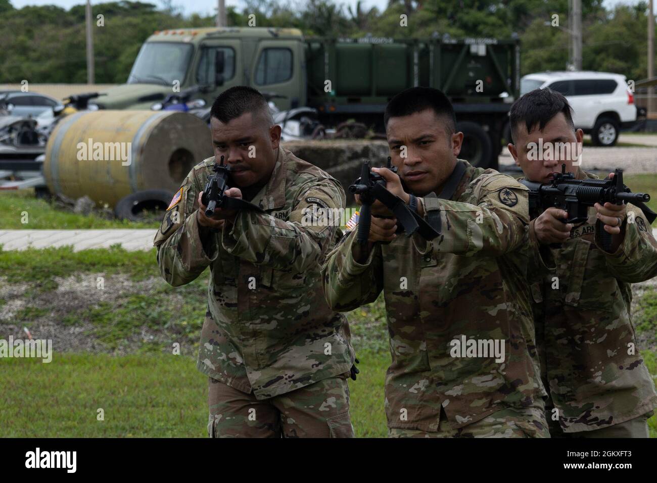 SANTA RITA, Guam – Staff Sgt. Jesse Mantanona, left, Staff Sgt. Rick ...