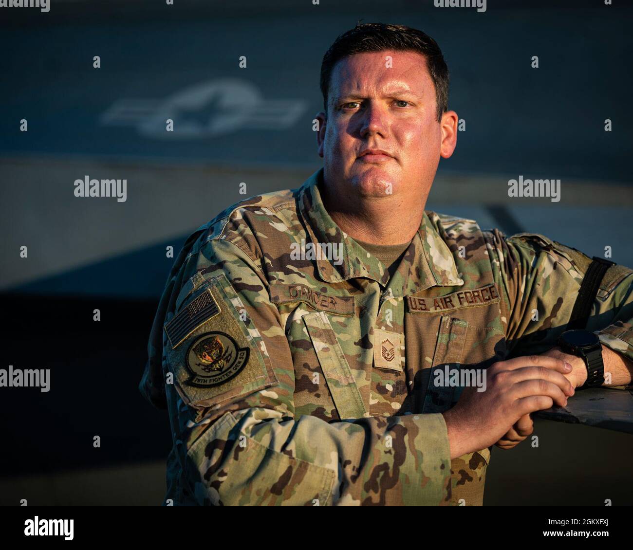 U.S. Air Force Master Sgt. Kenneth Dancer, a superintendent assigned to ...