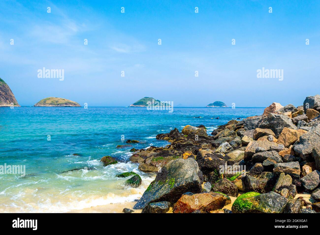 Itaipu Beach, Rio de Janeiro, Brazil. The famous place is a major ...