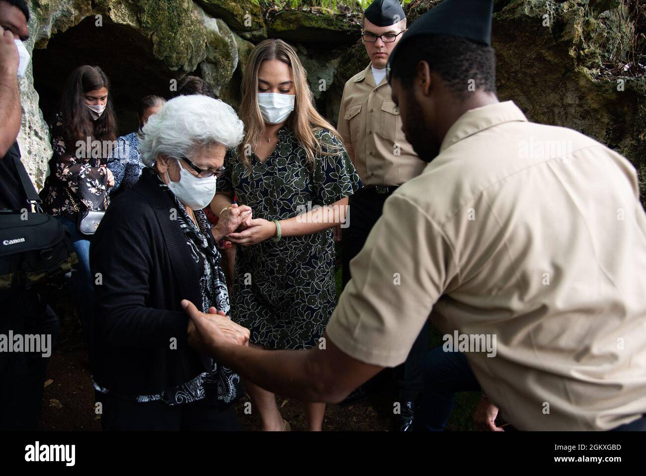 SANTA RITA, Guam (July 19, 2021) - Local residents pay their respects ...