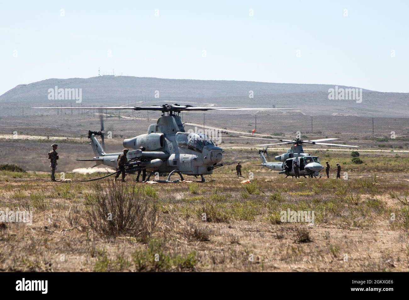 U.S. Marine Corps aircraft from Marine Light Attack Helicopter Squadron ...
