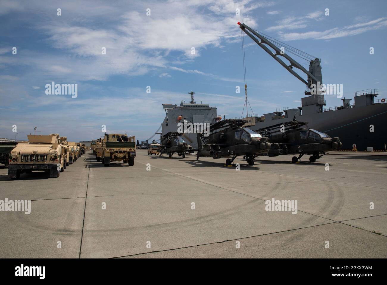 Personnel with the 836th Transport Battalion, Surface Deployment and ...