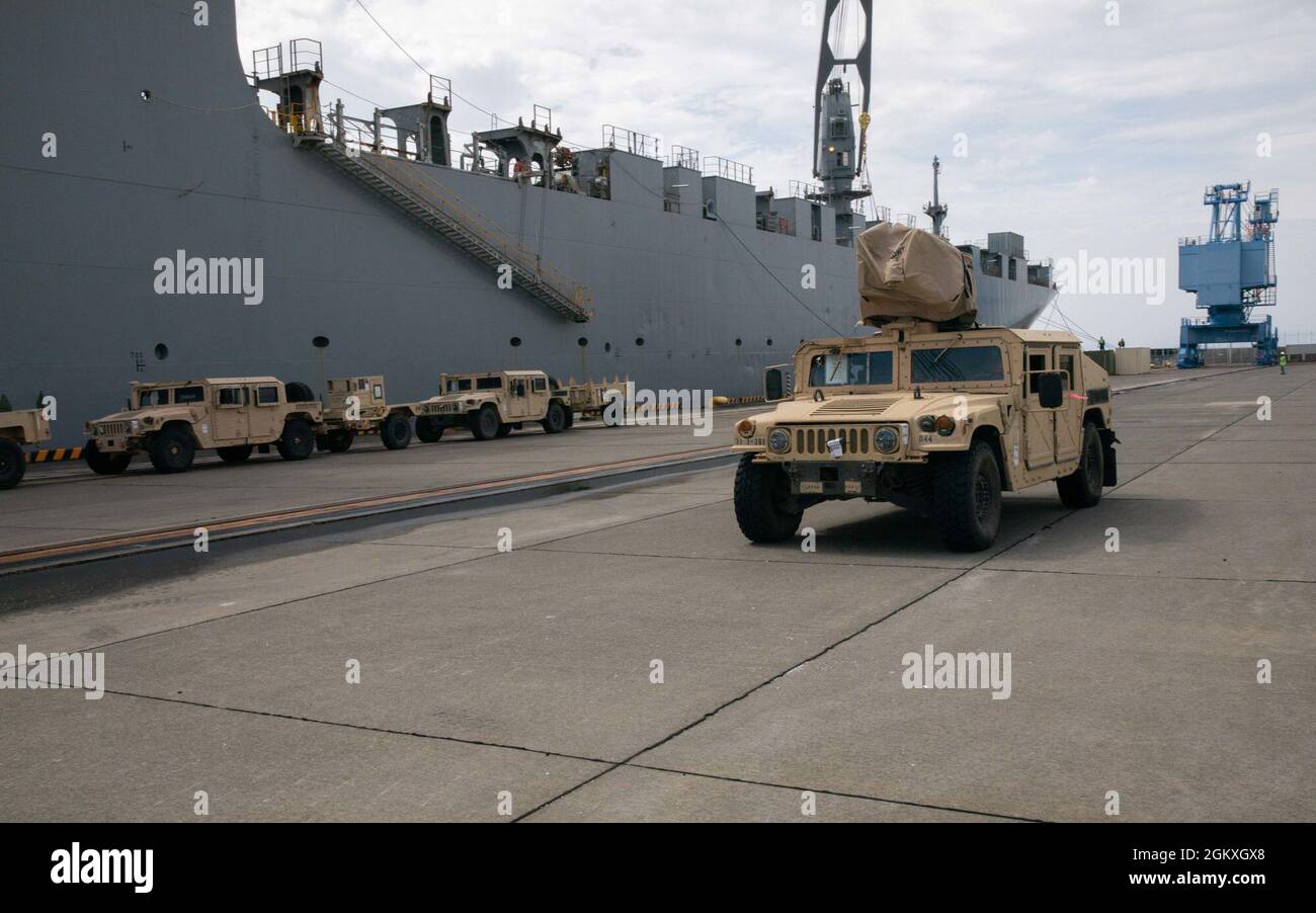 Personnel with the 836th Transport Battalion, Surface Deployment and ...