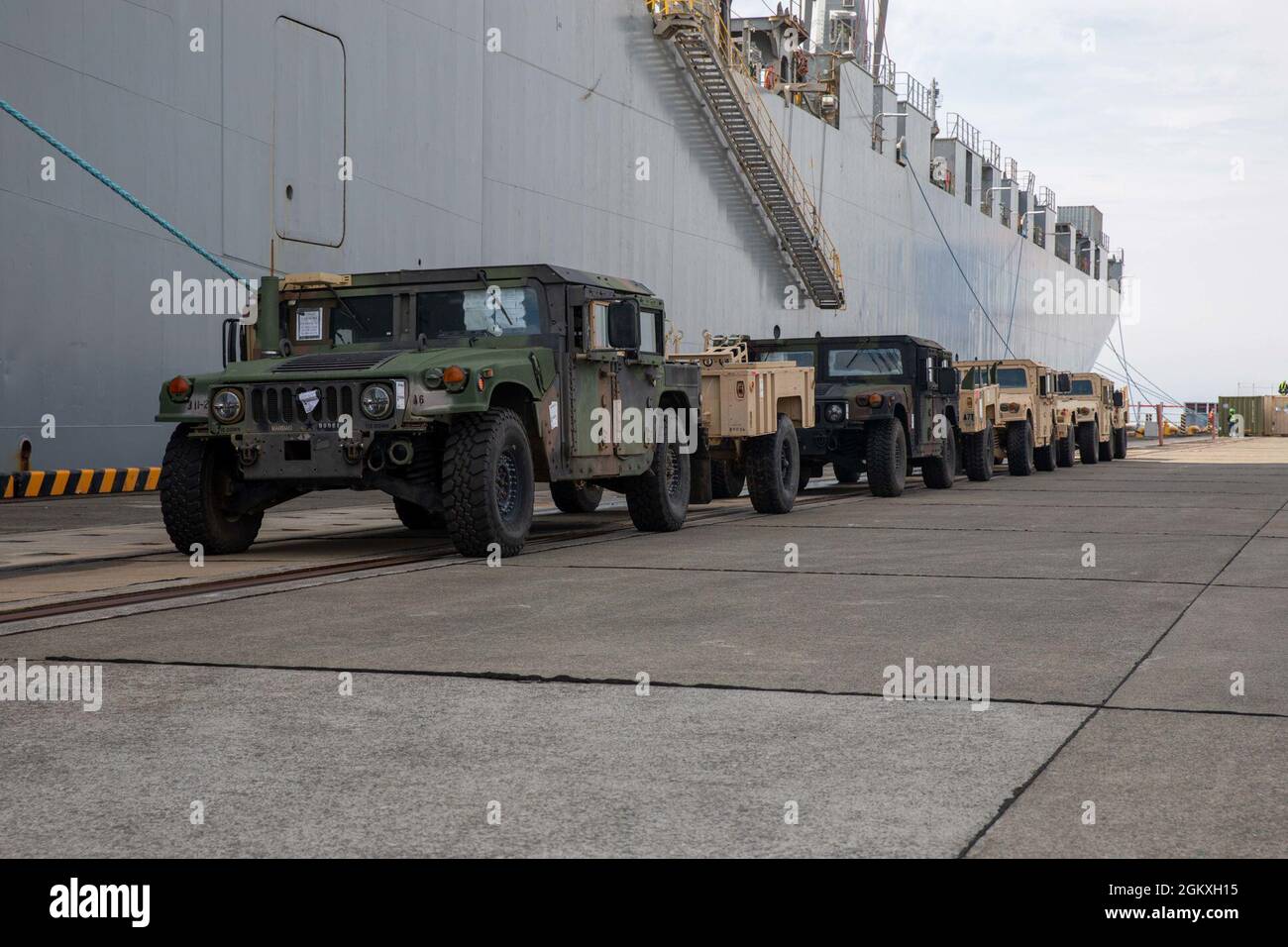 Personnel with the 836th Transport Battalion, Surface Deployment and ...