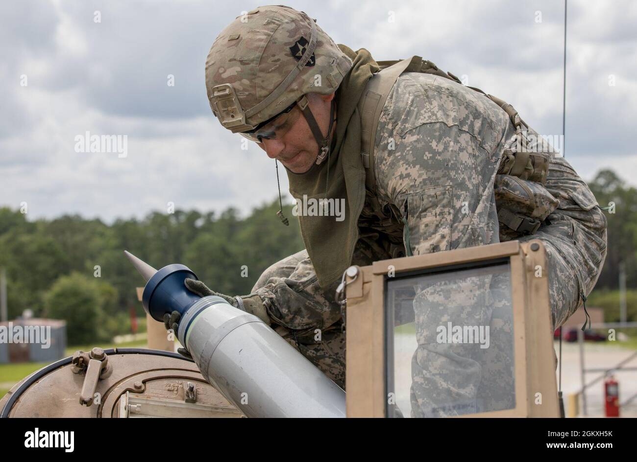 A U.S. Army Master Gunner Student, assigned to 3rd Squadron, 16th ...