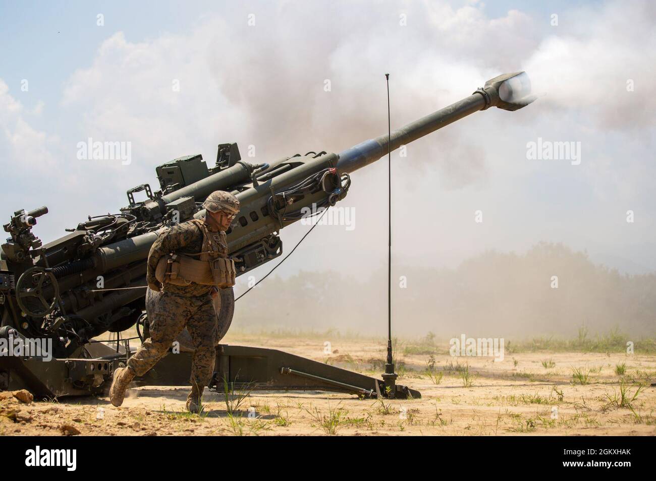 U.S. Marine Corps Lance Cpl. Isaiah Pena, a field artillery cannoneer ...