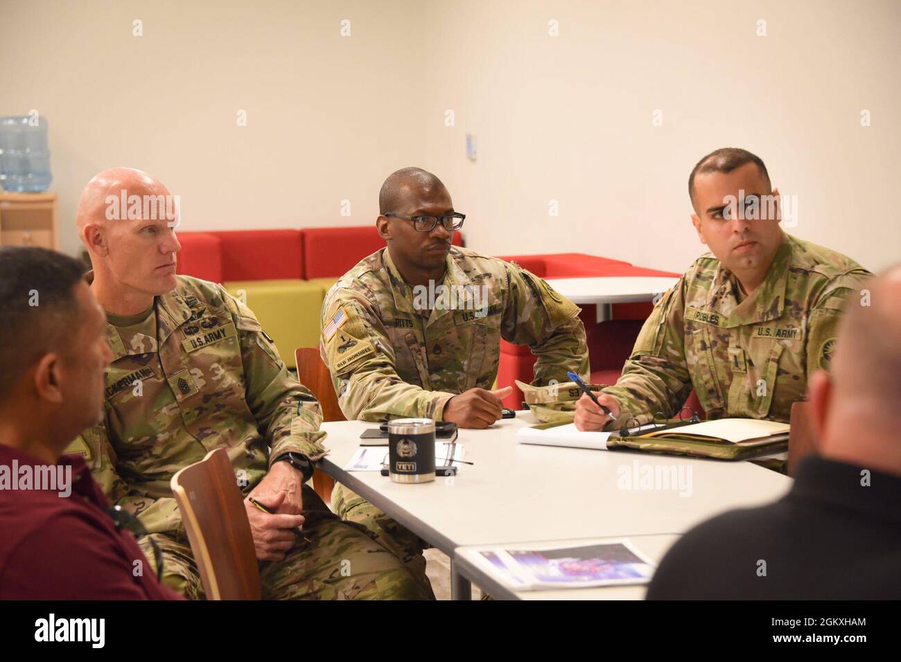 U.S. Army Command Sargent Major George Ackerman (left), Army Support ...