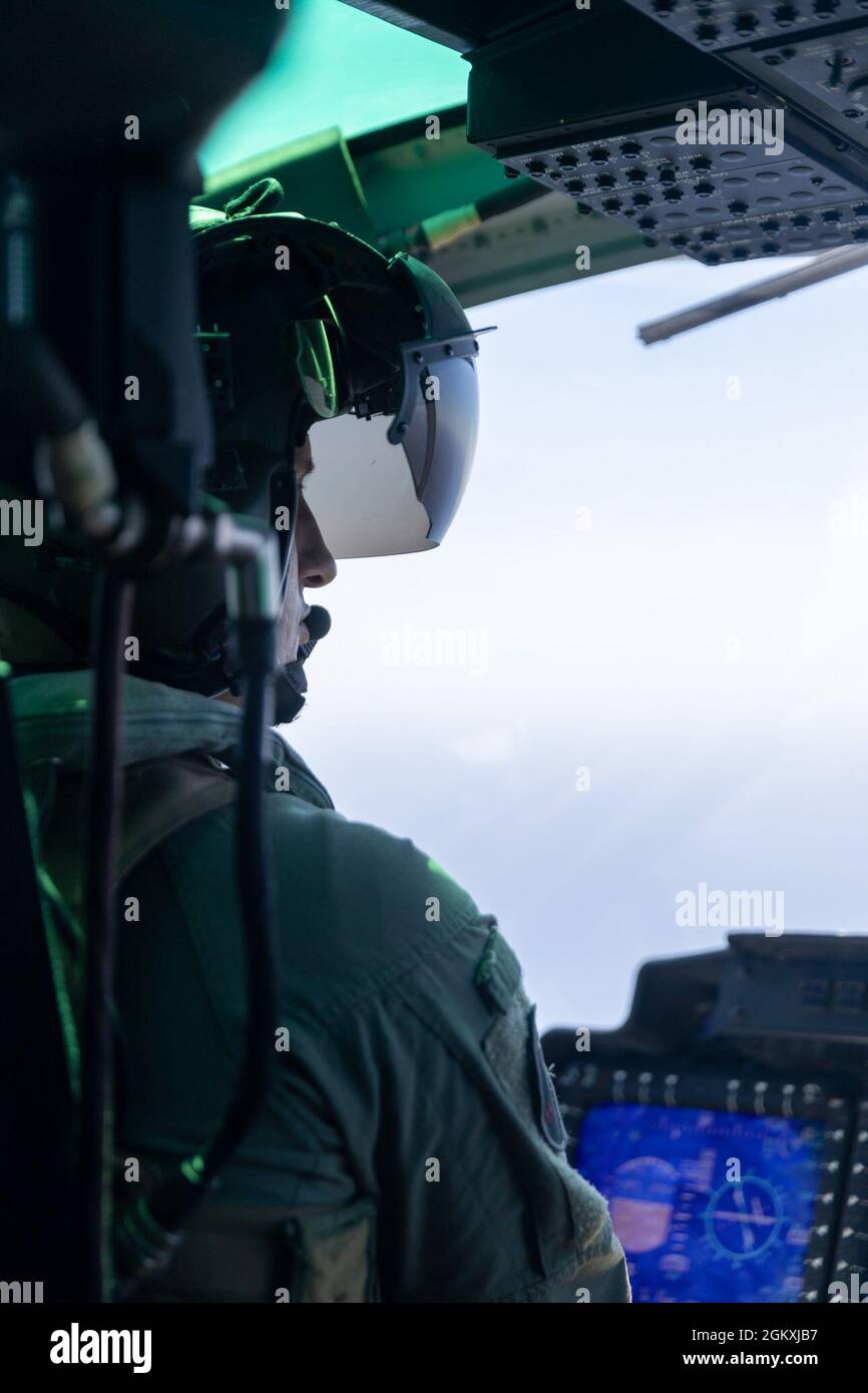 U.S. Marine Corps Capt. Cameron “Stan” Woods, a UH-1Y Venom pilot with ...