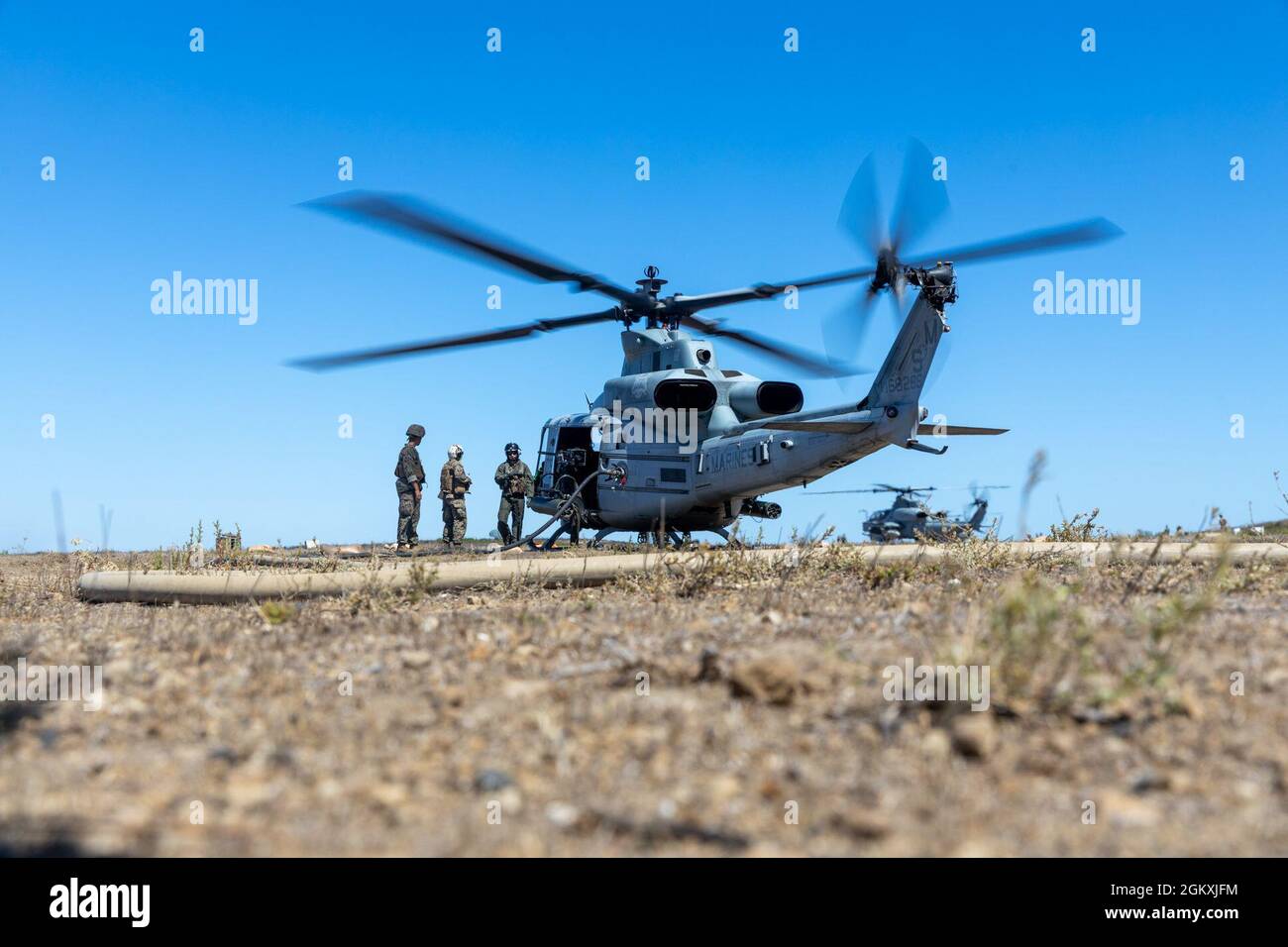 U.S. Marines with Marine Light Attack Helicopter Squadron 267, Marine ...